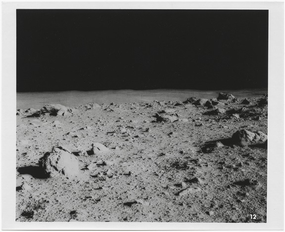 Apollo 14 THE BOULDER FIELD AT STATION C where the crew abandoned their ...